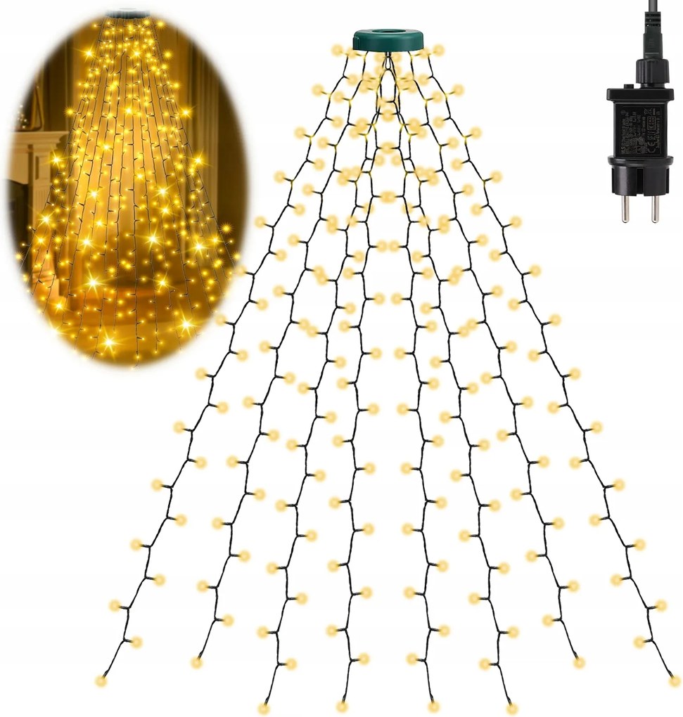 Vánoční Osvětlení Na Stromeček 280 Led Venkovní, Vnitřní, Vánoční, Teplá Bílá
