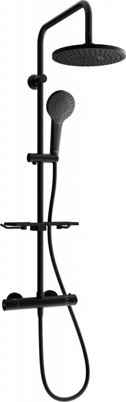 Mexen KT05 sprchový set s termostatickou baterií Kai, černá, 771500593-70