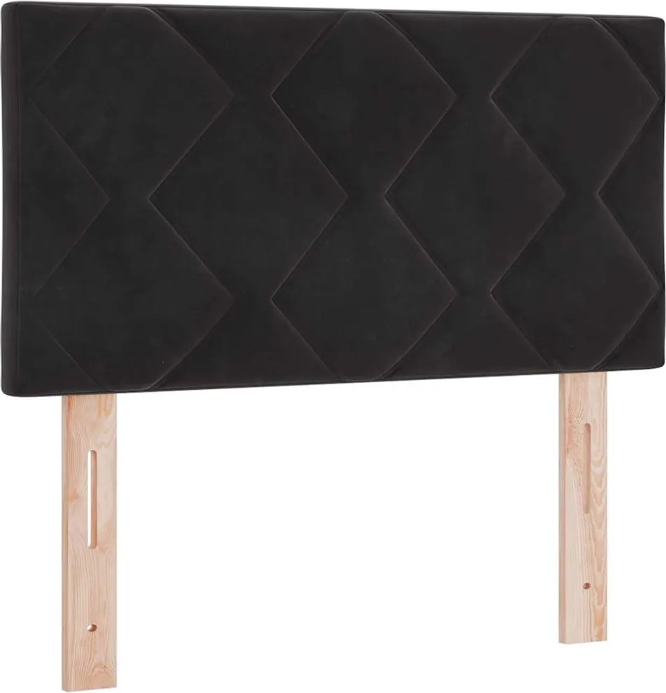 Postel s boxspringem s čelo Černá 80 x 200 cm samet 3340414