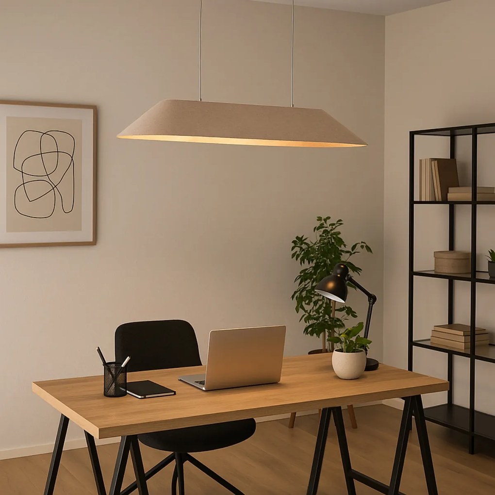 Moderní závěsné svítidlo béžové vč. LED s 3-stupňovým stmíváním - Dani