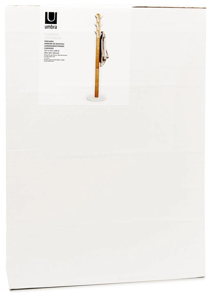 Věšák FLAPPER 165x57 cm bílá/přírodní