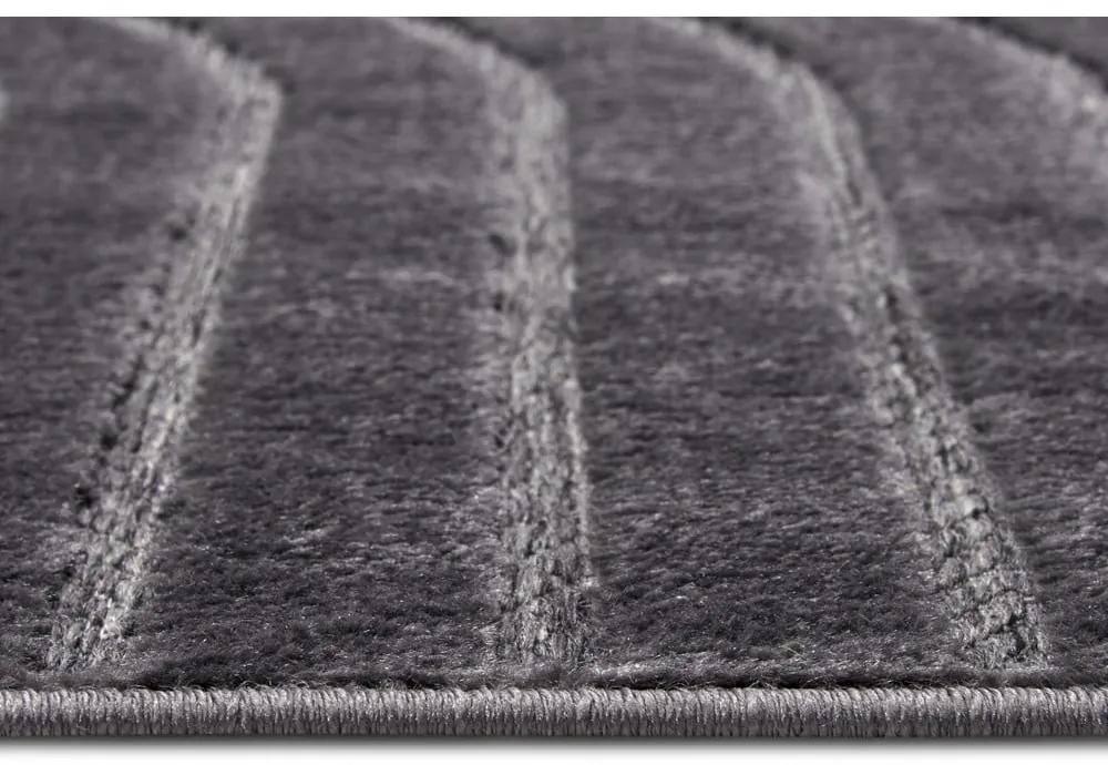 Antracitový koberec 67x120 cm Iconic Wave – Hanse Home