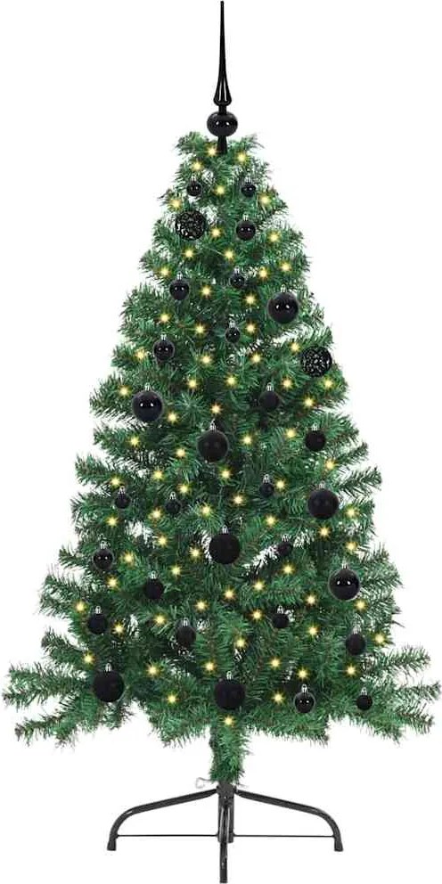 Umělý osvětlený vánoční stromeček Zelená 150 cm PVC 3396999