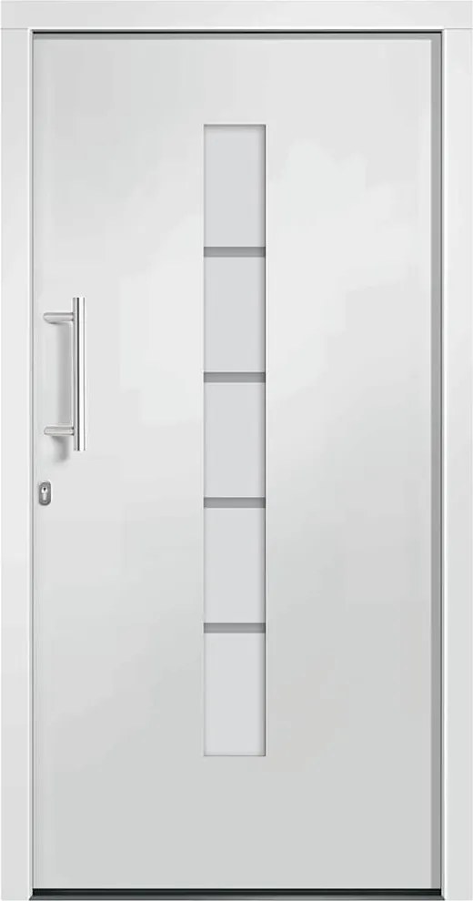 Vchodové dveře hliník a PVC bílé 100 x 210 cm 3056810