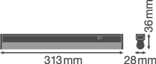 LED svítidlo LEDVANCE Linear Compact Switch 300mm 4W/3000K teplá bílá