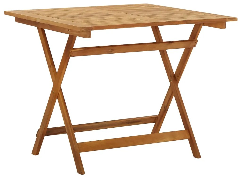 313599 vidaXL Skládací zahradní stůl 90 x 90 x 75 cm masivní akáciové dřevo