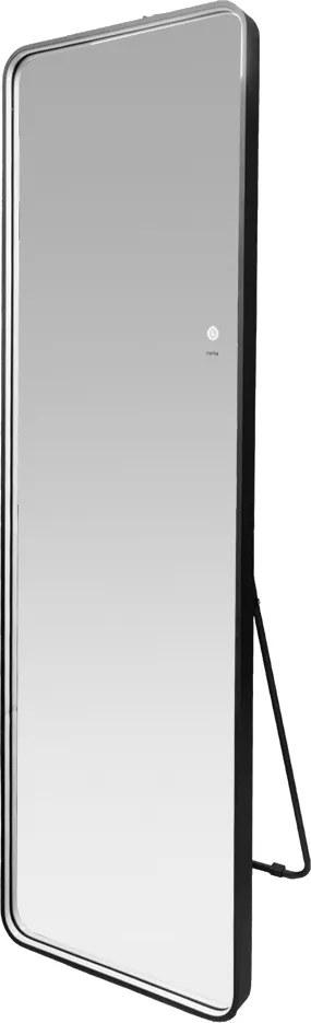 Mereo, Mereo Zrcadlo hranaté 500x1700 mm, LED osvětlení, závěsné i stojaté, černý rám, MER-CN188