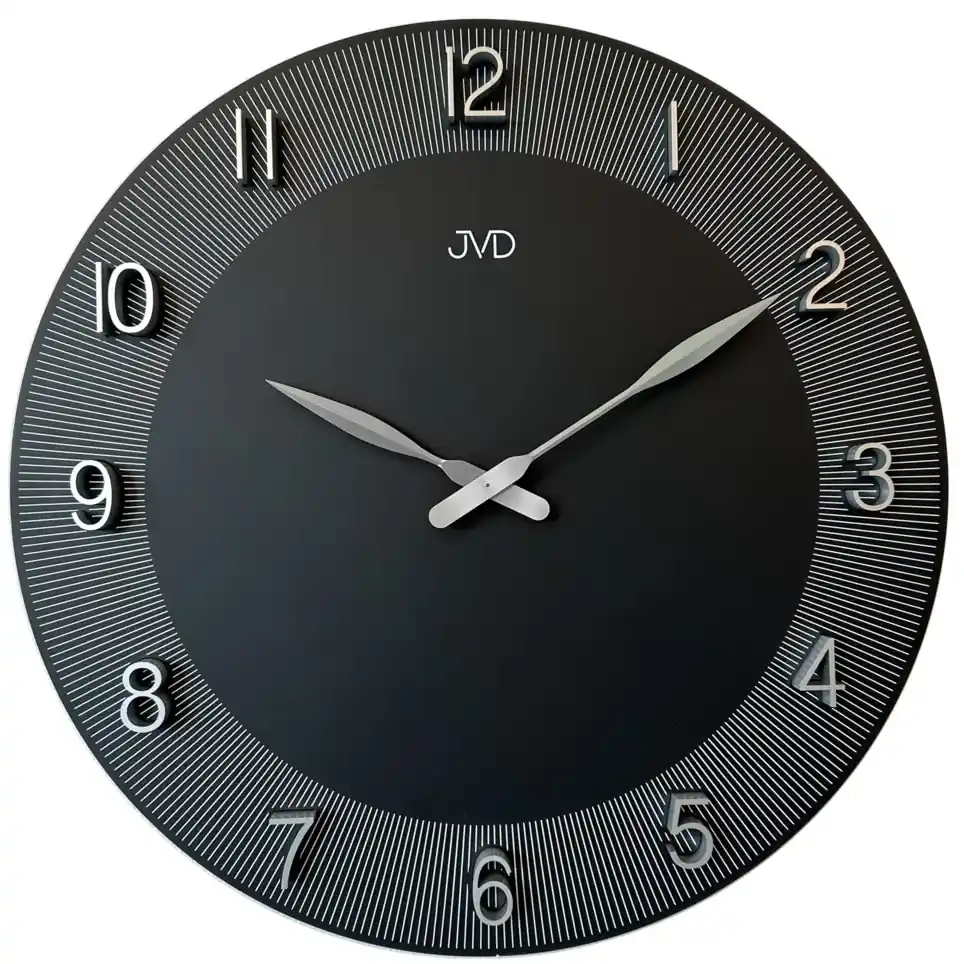 JVD Obrovské černé velké nástěnné designové hodiny JVD HC501.2 | BIANO