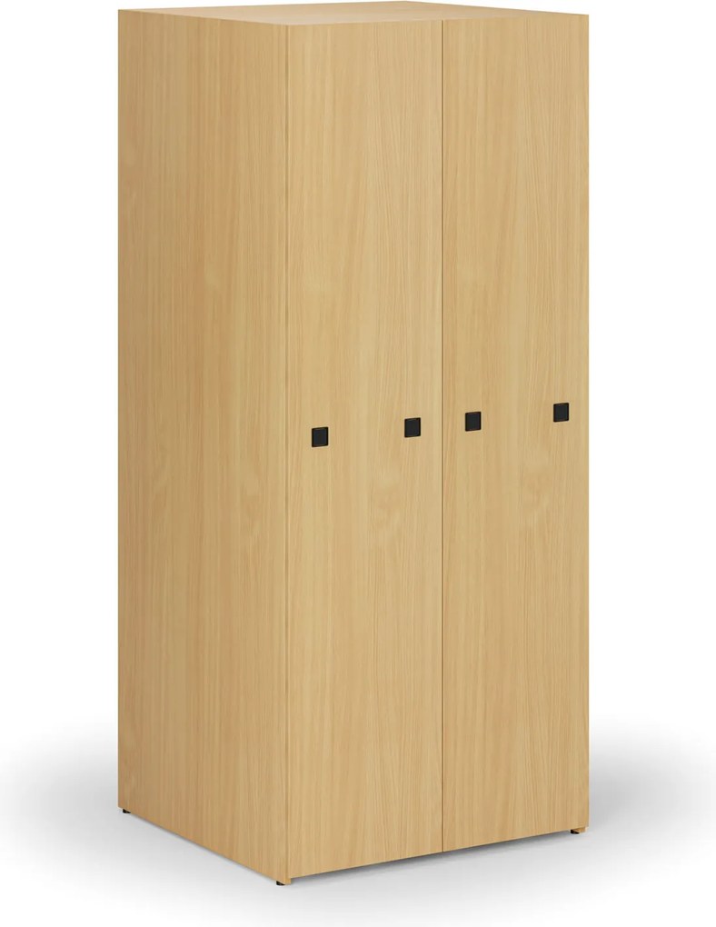 Velkokapacitní skříň s výsuvnými regály, 841 x 846 x 2000 mm, buk