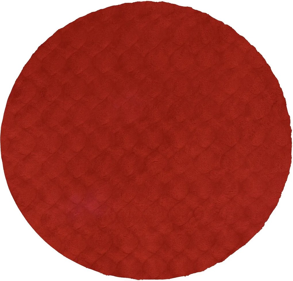 Obsession, Kusový koberec Diamond Cut 800 Red kruh, 120x120 (průměr) kruh, červená, ložnice