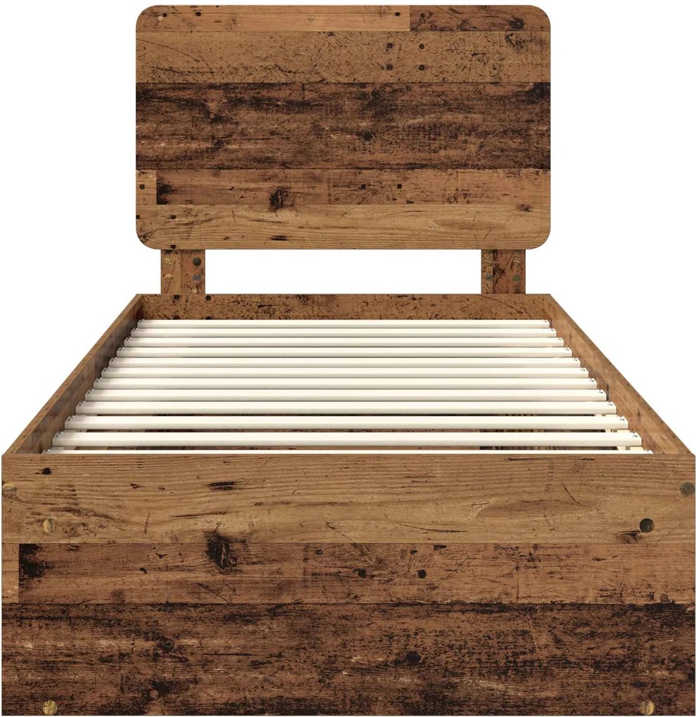 Rám postele Staré dřevo 100 x 200 cm Masivní borové dřevo 3412531