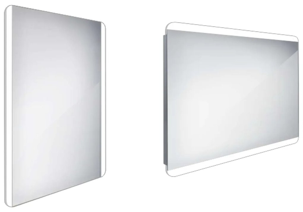 Nimco - Zrcadlo s LED osvětlením, 60x80 cm, hliník ZP 17002
