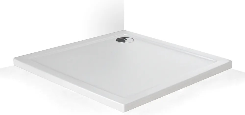 Roth FLAT STONE EFFECT sprchová vanička 90 × 80 x 5 cm - bílá 8000317