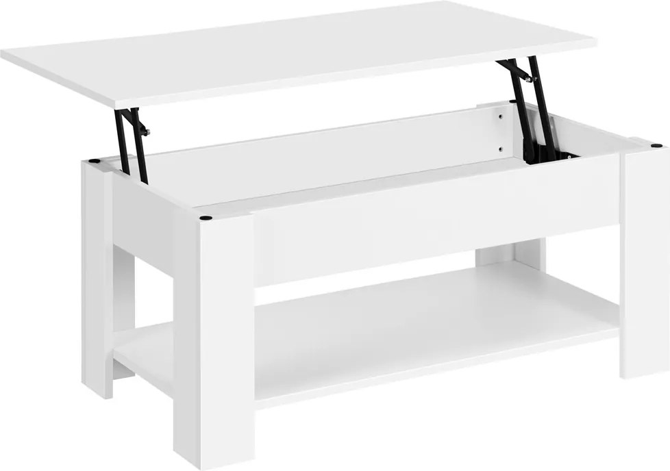 Konferenční stolek Yaheetech – rustikální hnědá, 98 x 50 x (42-56) cm (256903509289)