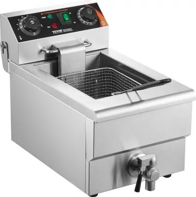 Komerční elektrická fritéza 3000 W 9 L z nerezové oceli upgrade 200°C