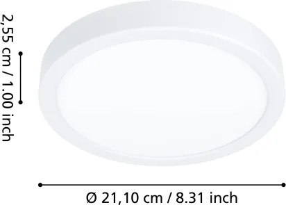 Eglo 901376 - LED RGBW Stm. kou. st. sv. FUEVA-Z LED/11,2W/230V 21,1cm IP44 bílá