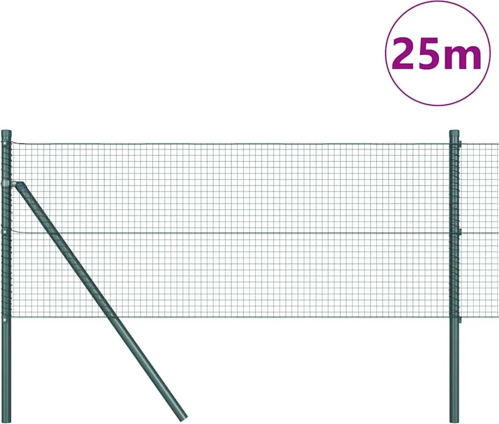 Zemní upevnění svařované drátěné ploty 25 x 0,4 m Zelená 3351711