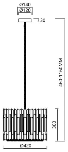 Křišťálový lustr na řetězu RITZ 7xE14/40W/230V chrom