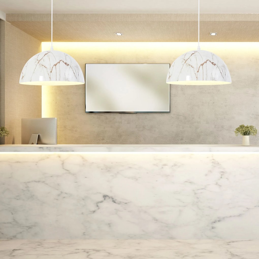 Toolight, závěsná lampa APP911-1CP Marble, imitace kamene, OSW-06620