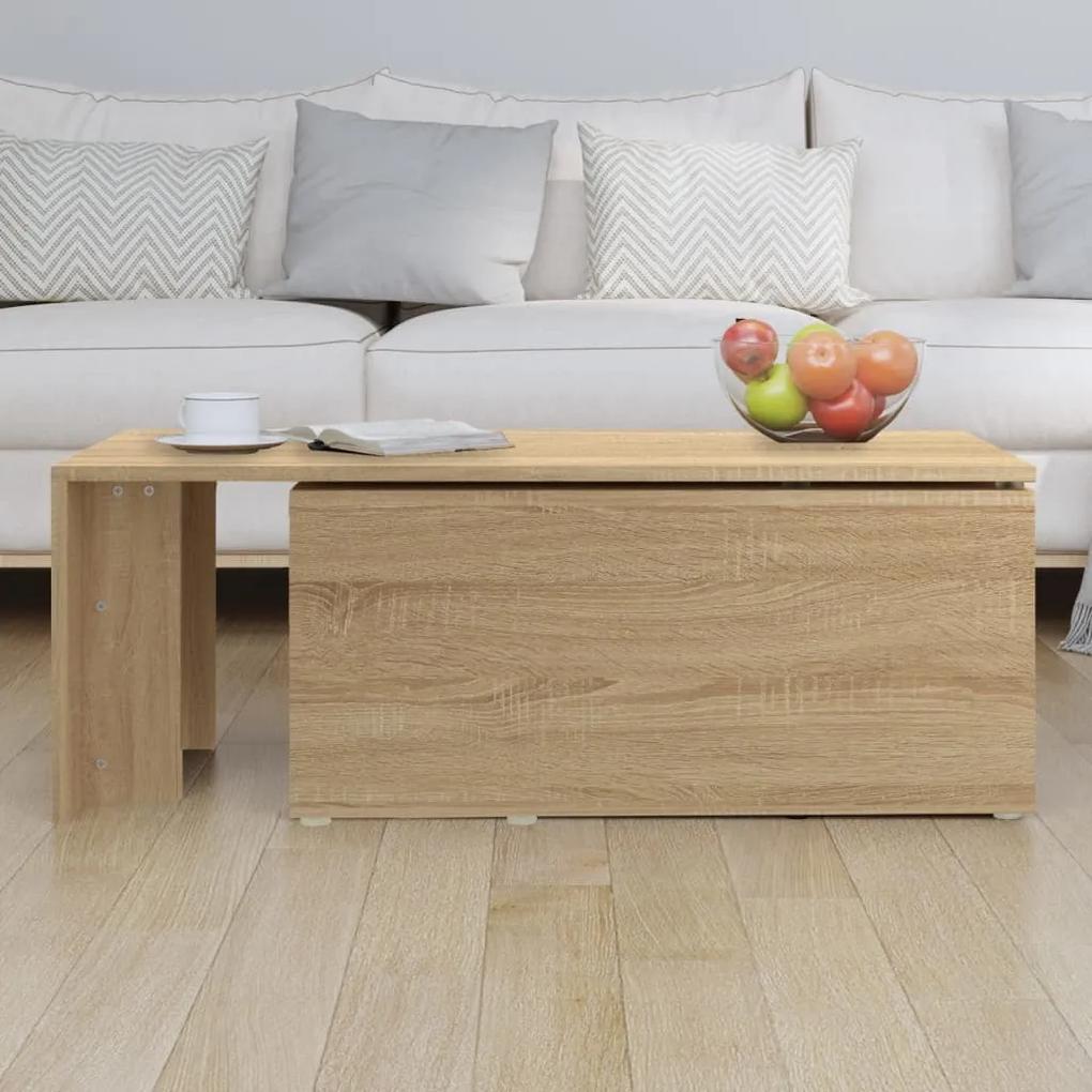 vidaXL Konferenční stolek 150x50x35 cm kompozitní dřevo [801340] Barva: bílá s vysokým leskem