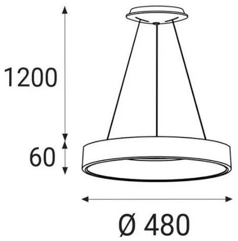 LED2 - LED Lustr na lanku BELLA LED/40W/230V 3000/4000K bílá