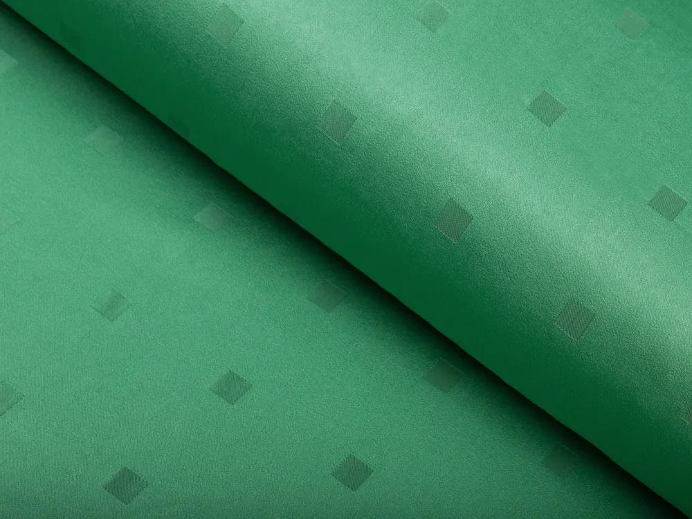 Biante Dekorační čtvercový ubrus PM-022 Čtverečky na zeleném 130x130 cm