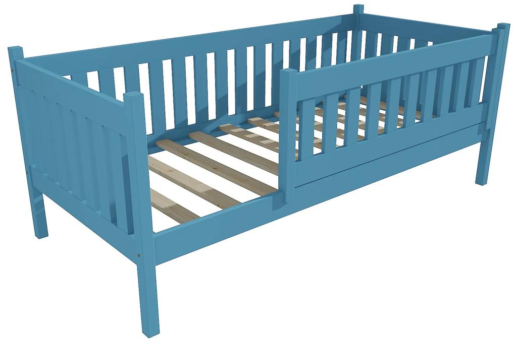 Vomaks Dětská postel M 012 NEW* se zábranou Rozměr: 80 x 160 cm, Barva: barva modrá