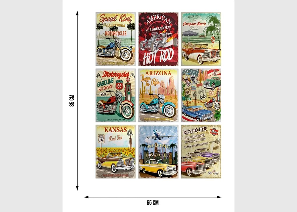 Samolepka na zeď Auta a Motorky | 65 x 85 cm | DF1065