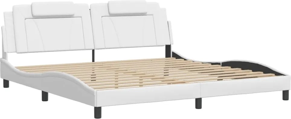 Rám postele Viana s LED bez matrace bílý 200 x 200 cm 3214044