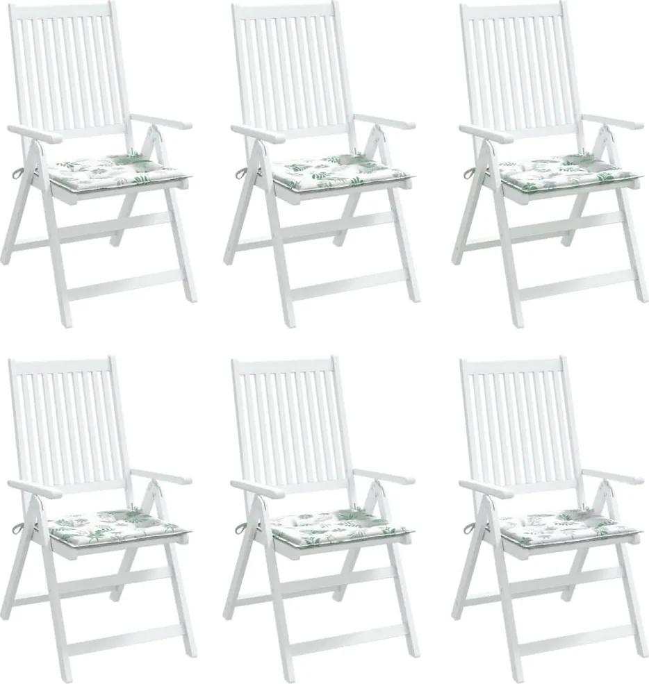 vidaXL Podušky na zahradní židli 6 ks 50 x 50 x 3 cm textil [361088] Barva: Šedá