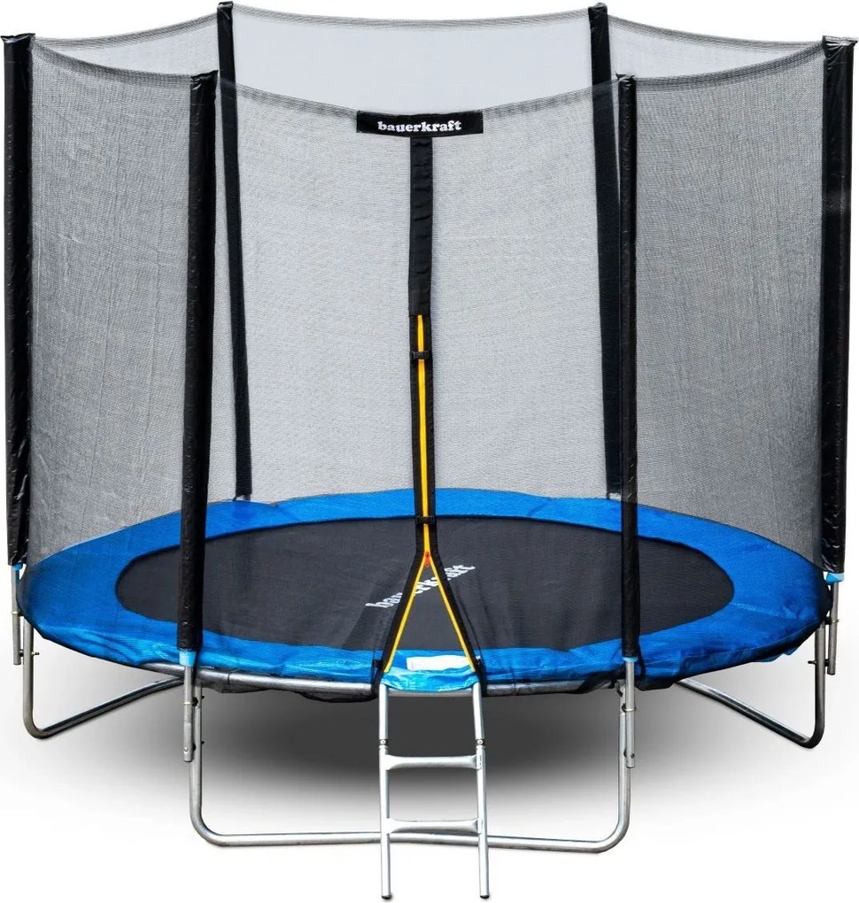 Zahradní trampolína se sítí a žebříkem BLANDON 304 cm modrá/černá