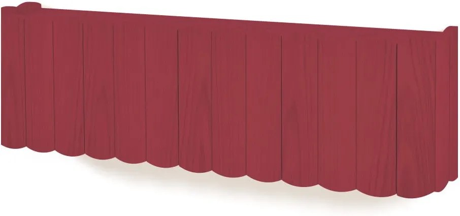 Červená police na zeď z bukového dřeva HARTÔ, délka 124 cm