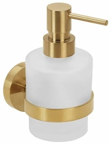 Sapho XR103GB X-Round Gold dávkovač mýdla 200 ml, mléčné sklo/zlatá