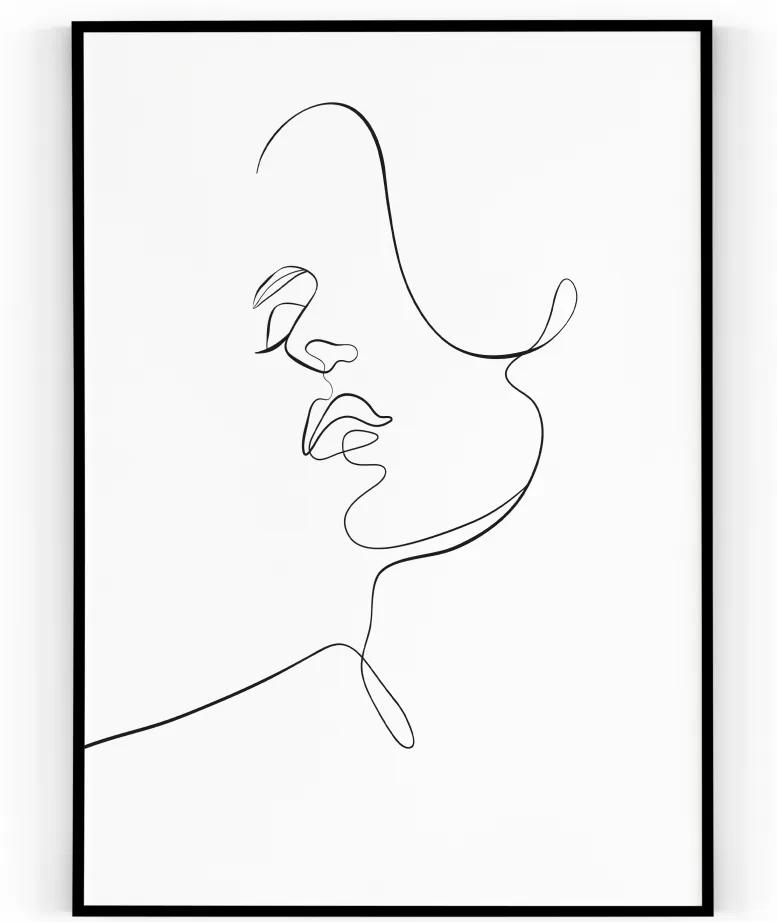 Plakát / Obraz Tvář Samolepící plátno A4 - 21 x 29,7 cm