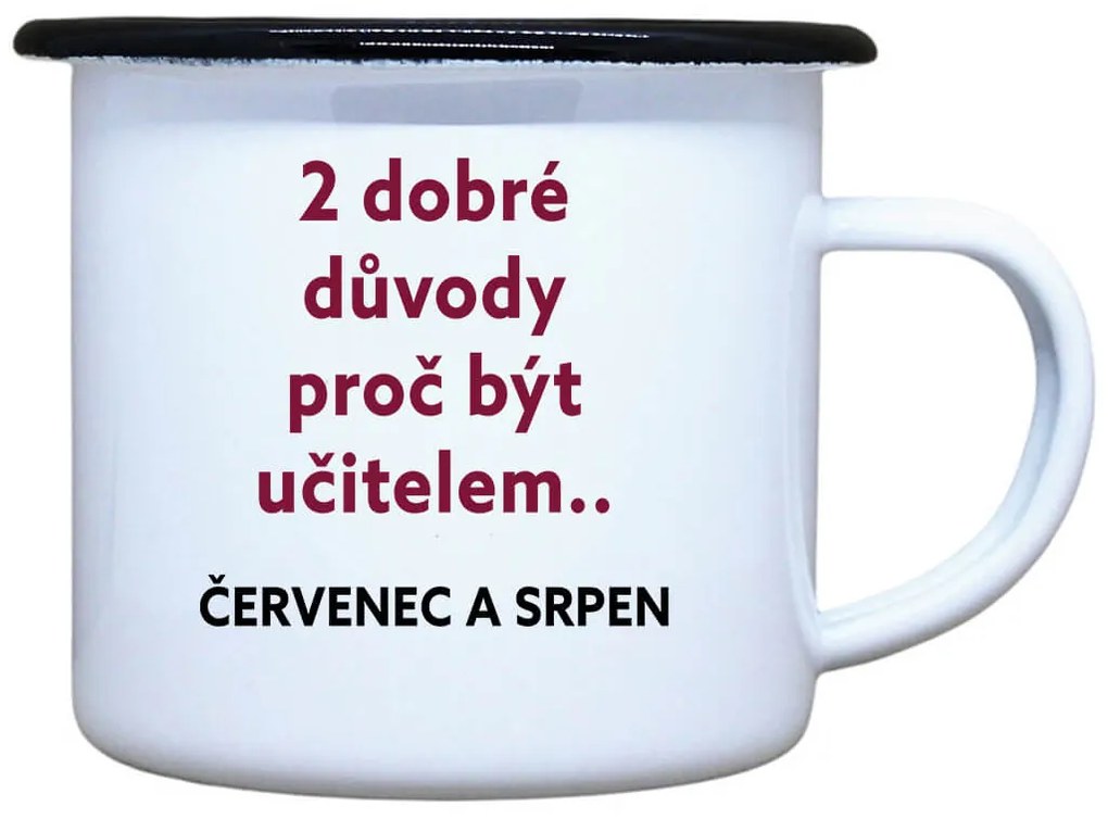 Super plecháček Plecháček s potiskem Proč být učitelem Objem: 460 ml