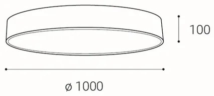 LED2 - LED Stmívatelné stropní svítidlo MONO LED/153W/230V 3000K/4000K bílá