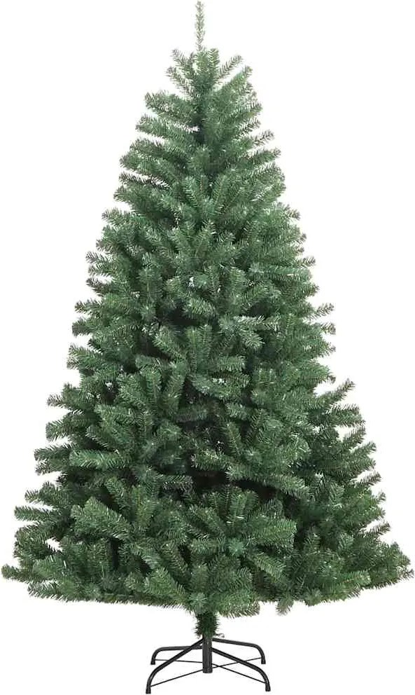 Umělý Skládací Vánoční Strom Zelená 150 cm PVC a kov 3395481