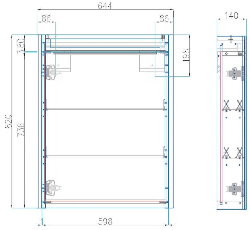 Mereo Siena koupelnová galerka 64 cm zrcadlová skříňka bílá lesk CN415GB