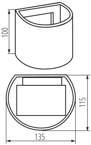 LED Venkovní nástěnné svítidlo REKA LED/7W/230V IP54 antracit