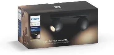 Hue White Ambiance Bodové svítidlo Philips Buckram GU10 50472/30/P7 černé