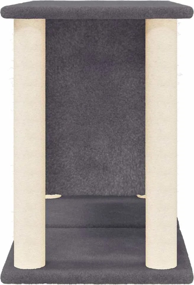 Škrabadlo pro kočky se sisalovými sloupky tmavě šedé 50 cm 171659
