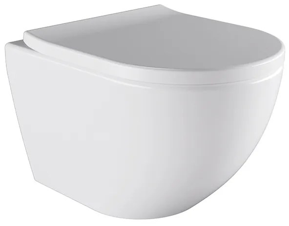 BPS-koupelny Závěsná WC mísa se SoftClose sedátkem HYD-4668, bílá