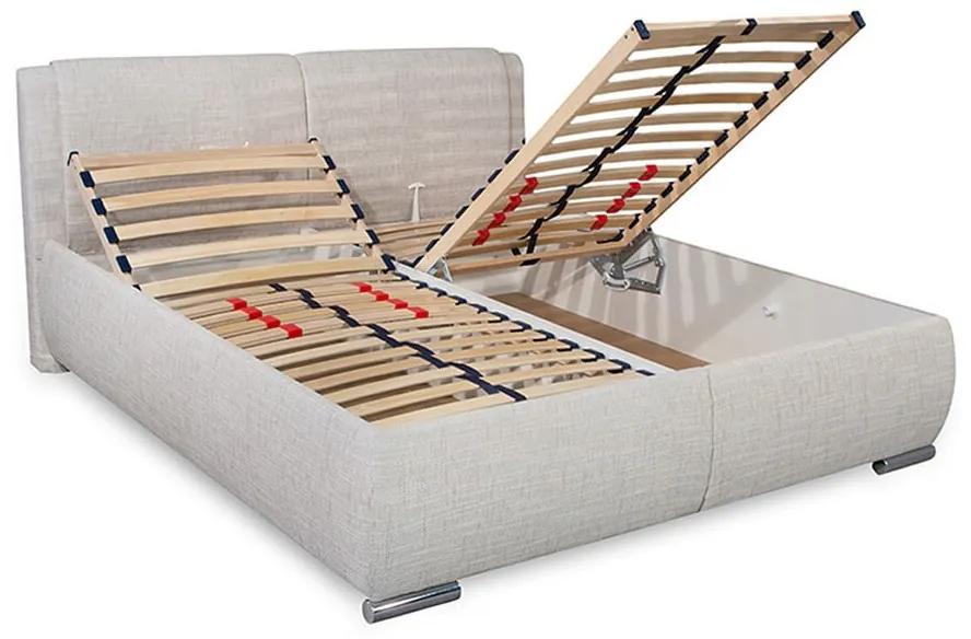 Čalouněná postel s úložným prostorem Sara vario, čelní výklop MAWS, 180x200 cm