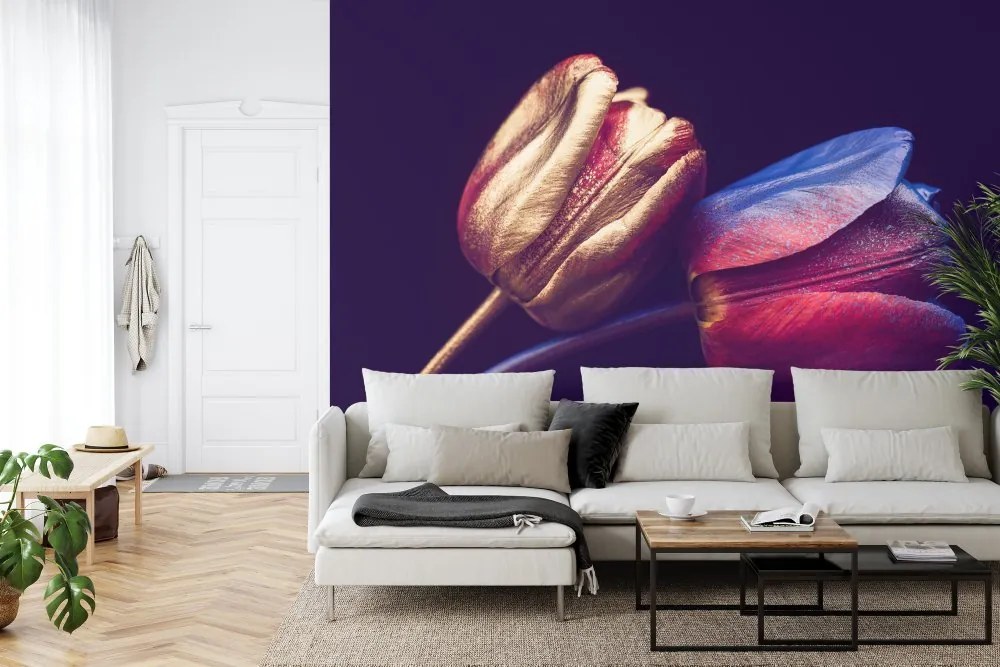 Fototapeta Tulipány Se Zlatými Prvky Samolepící tapety 270x180