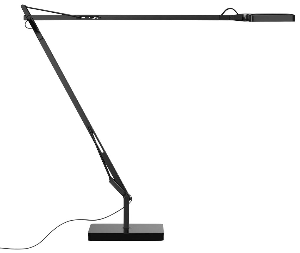 Flos Kelvin LED, černá stolní lampa na pracovní stůl, 8W LED 3000K, 48+58cm