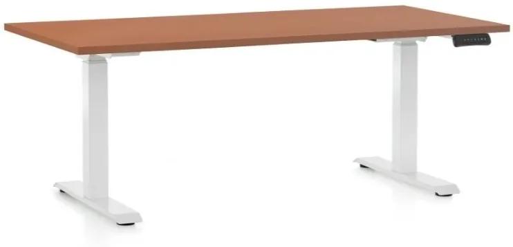 Výškově nastavitelný stůl OfficeTech C, 160 x 80 cm - bílá podnož Barva: Bílá