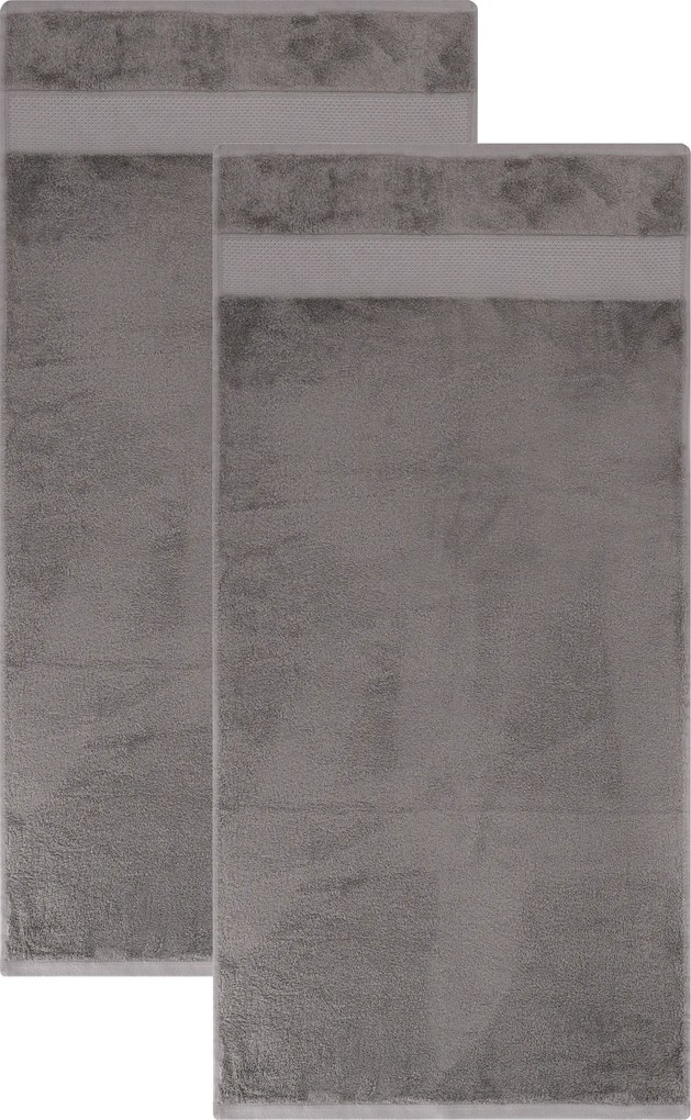 Livarno® Froté ručník, 50 x 100 cm, 600 g/m2, 2 kusy (šedá)