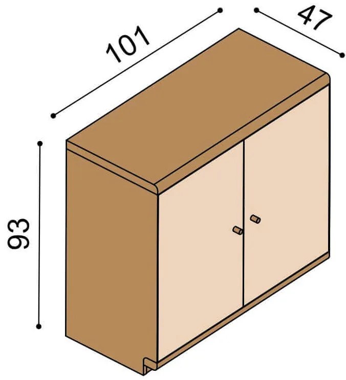 Komoda JELÍNEK AMANTA AM2DD Materiál: Dub, Moření: Tabák