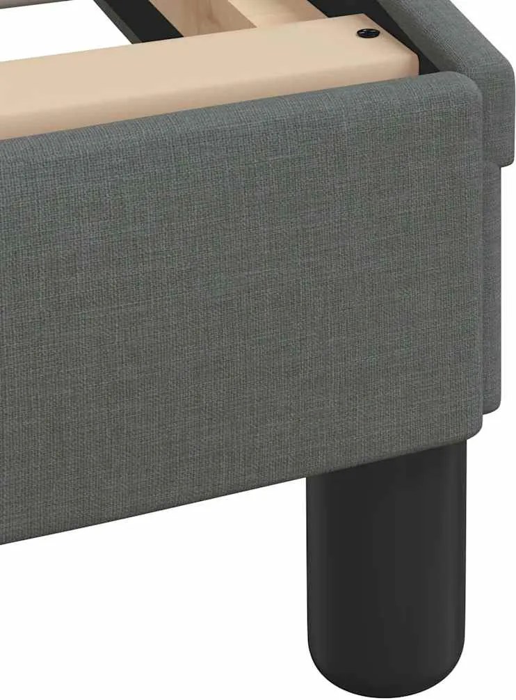Postel s matrací Dover tmavě šedá 120 x 200 cm textil 3208365