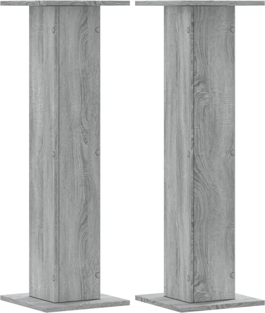 Stojany na rostliny 2 ks šedé sonoma 30 x 30 x 95 cm kompozit 3307878